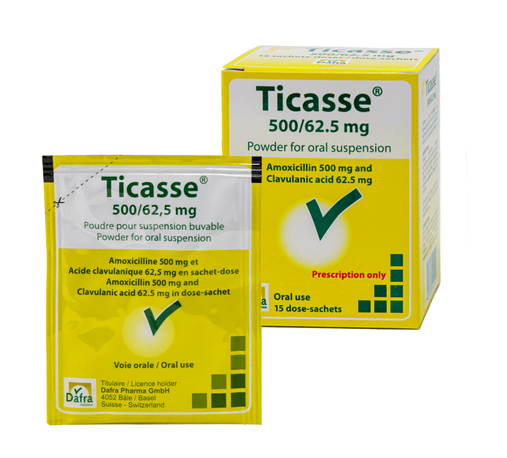 Ticasse sachets 562,5 mg - Dafra Pharma
